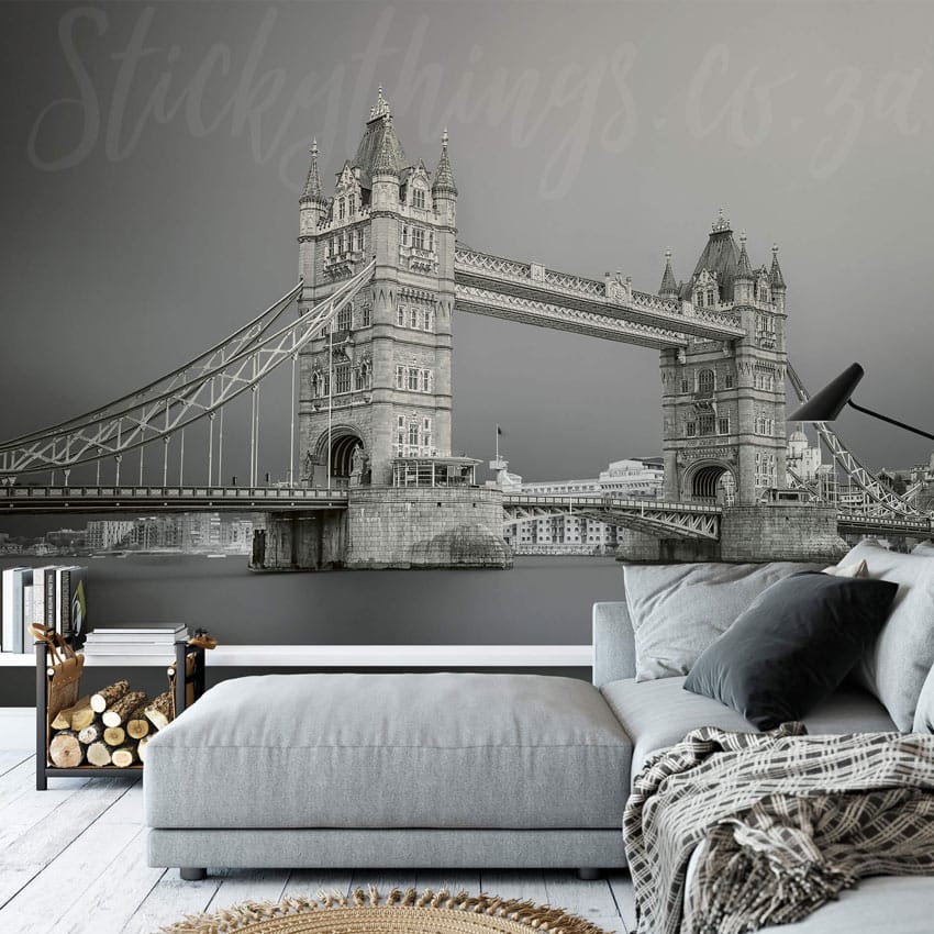 London Tower Bridge Wall Mural - Neo-Gothic Style Wall Art Mural ...