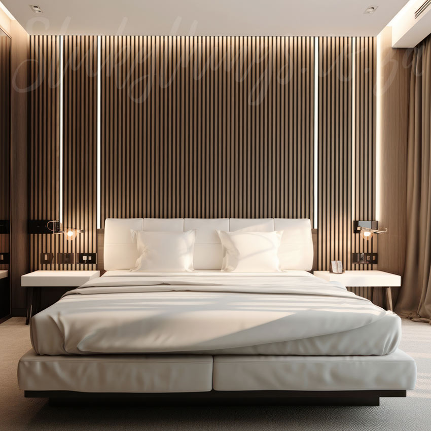 Neutral Oak Acoustic Wood Slat Panel • Sticky Things