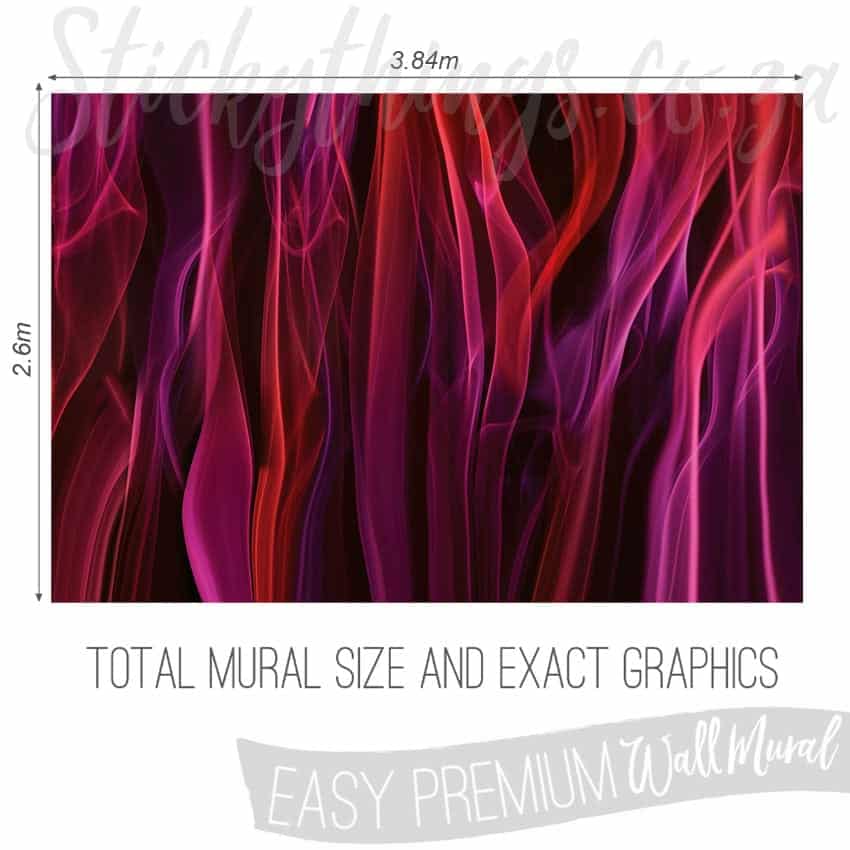 Red Smokey Fire Wall Mural - Ombre Flames Wallpaper Mural • Sticky Things