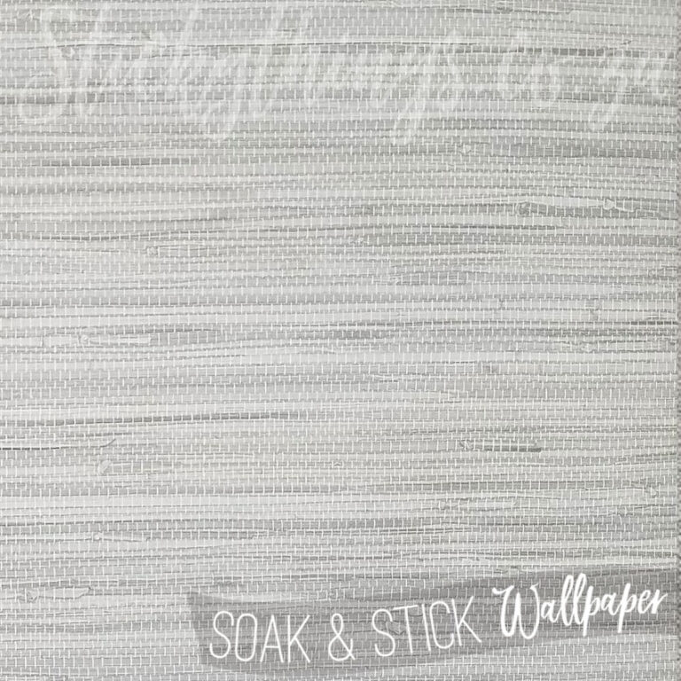 Grey Woven Grasscloth Wallpaper - Textured Scrubbable Wallpaper
