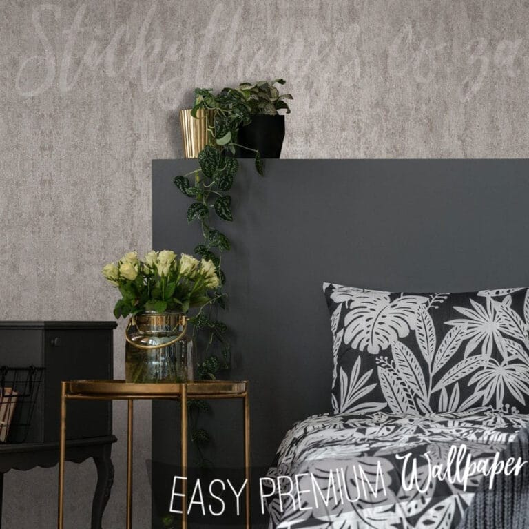 Molten Metallic Silver Wallpaper - Lightly Textured Plaster Wallpaper