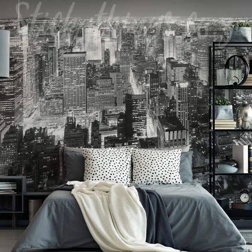 Wallpaper Murals Buildings Night Skyline New York Skyline Wall Mural