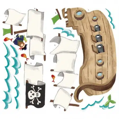 Giant Pirate Ship Wall Decal
