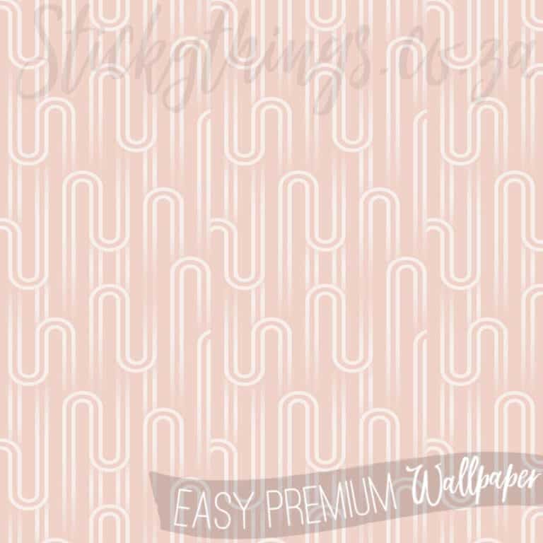 Ups and Downs Pink Wallpaper - Peach Geometric Wallpaper