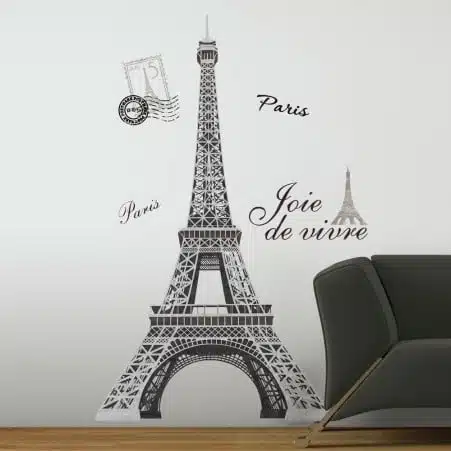 Paris Wall Decals Giant Eiffel Tower Wall Decal • Sticky Things