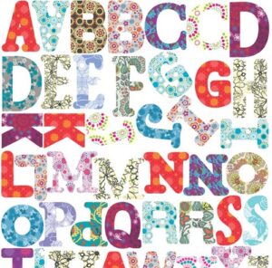 112 Boho Alphabet Letters Wall Stickers - Sticky Things