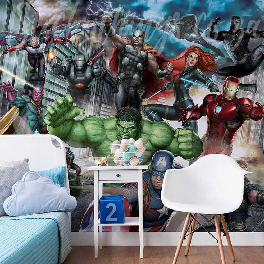 Marvel Avengers Bedroom Wallpaper